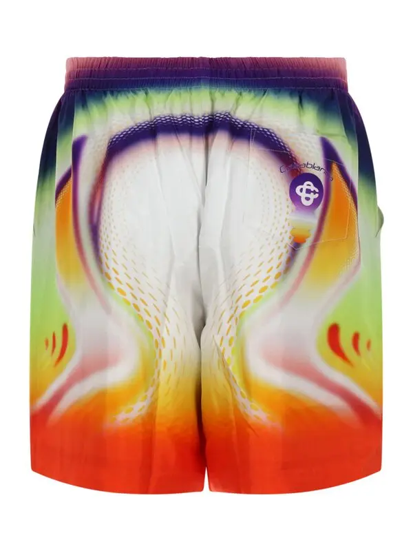 Casablanca Printed Silk Shorts - Multicolour