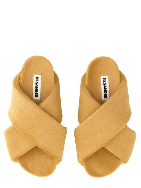 JIL SANDER Crisscross Sandals - Beige