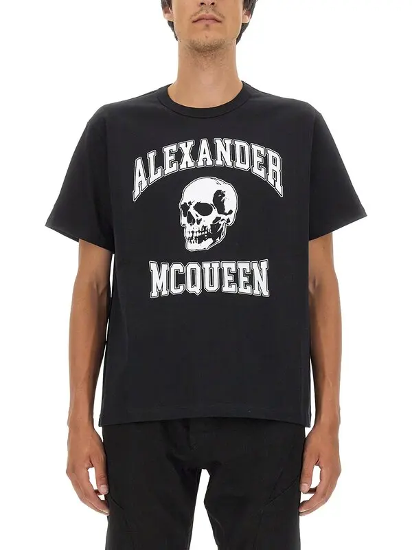 Alexander McQueen Skull Logo T-shirt - Black