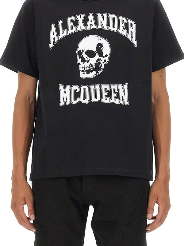 Alexander McQueen Skull Logo T-shirt - Black