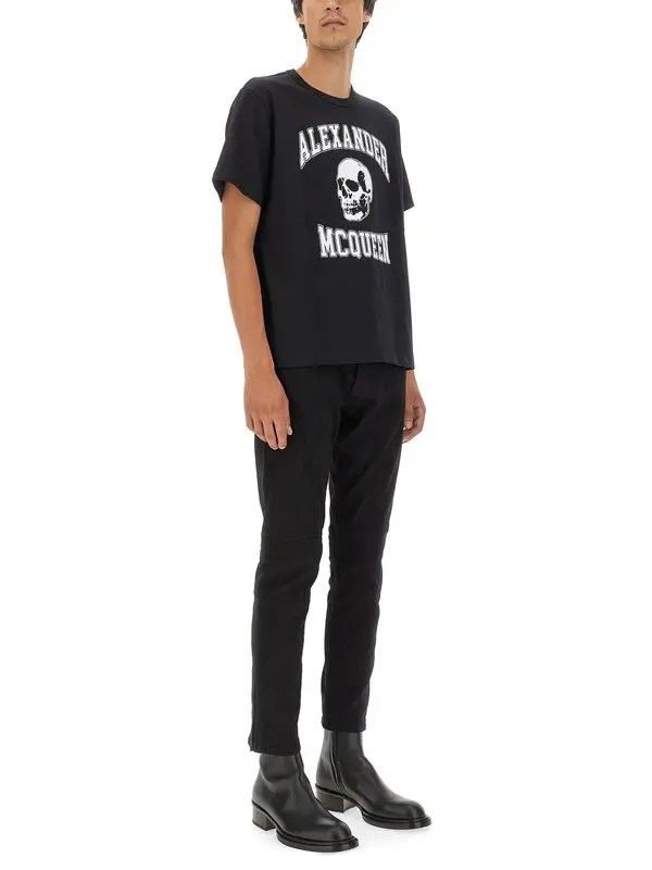 Alexander McQueen Skull Logo T-shirt - Black