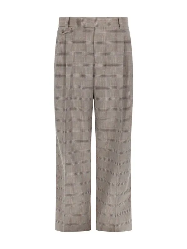 Drole De Monsieur Large Plaid Pants