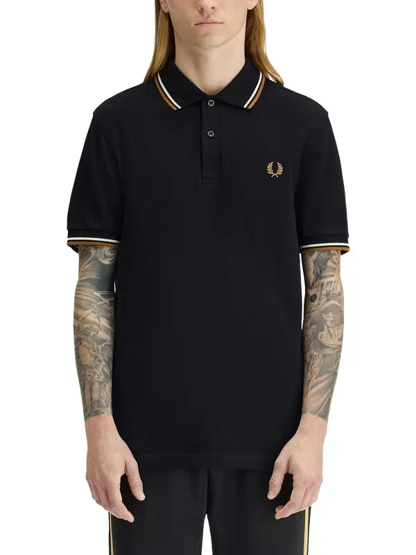 Fred Perry Polo With Logo - Black