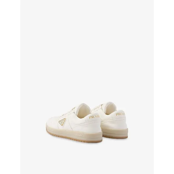 Prada Downtown Nappa Leather Trainers - Neutral
