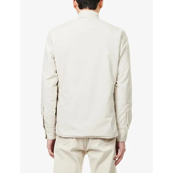 Eleventy Padded Button Wool-blend Down Overshirt
