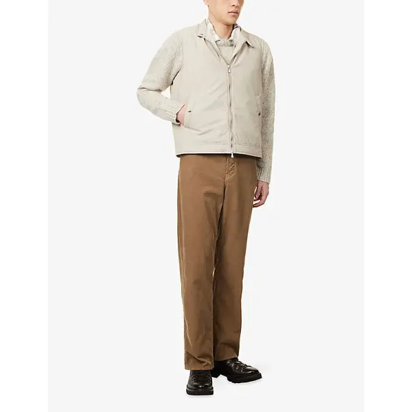 Eleventy Wool-blend Down Gilet - Sand