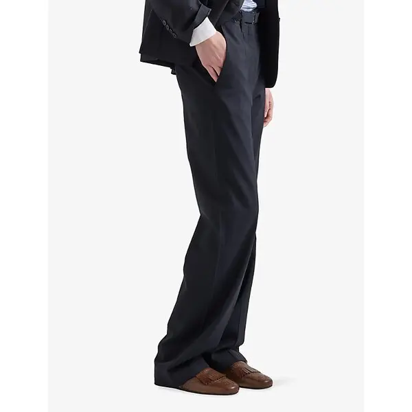Prada Wide-leg Virgin Wool Trousers