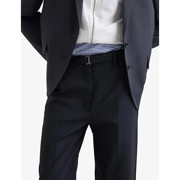 Prada Wide-leg Virgin Wool Trousers
