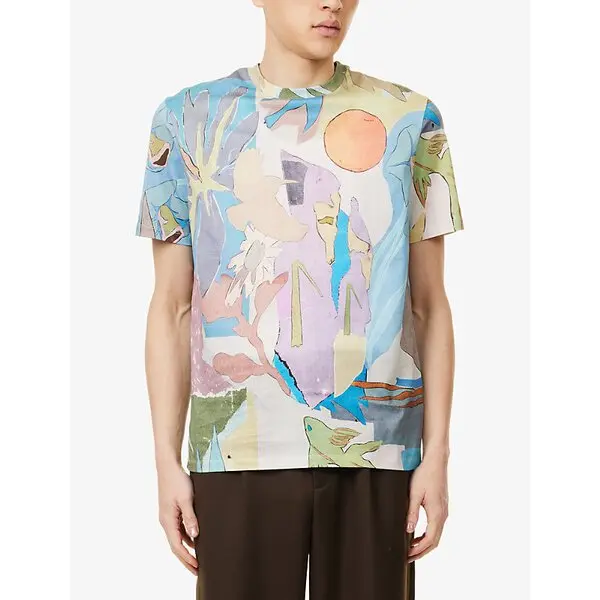 Paul Smith Printed Cotton-jersey T-shirt