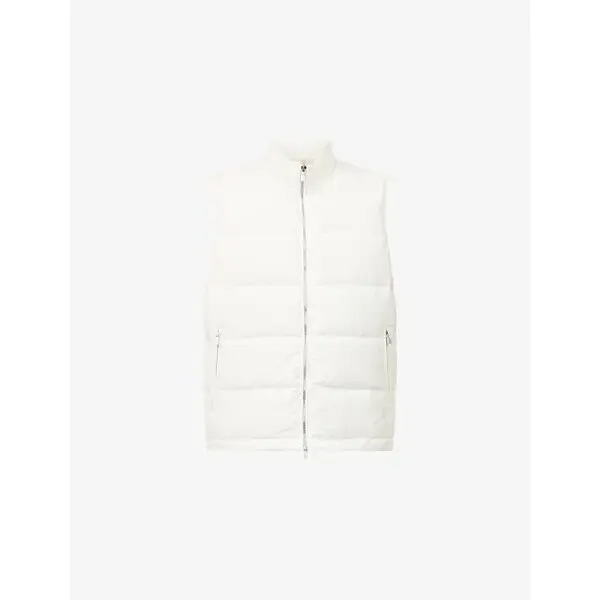 Eleventy Padded Zip Wool-blend Down Gilet