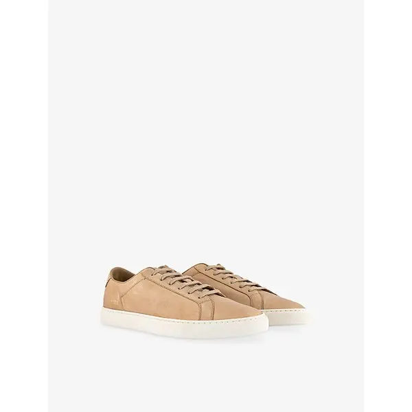 COMMON PROJECTS Achilles Premium Suede Trainers - Tan Leather