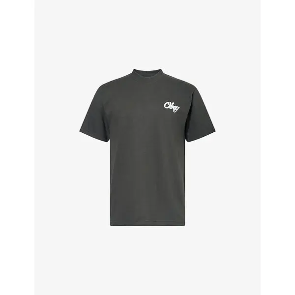 Obey Airbrushed Rose Graphic Cotton-jersey T-shirt