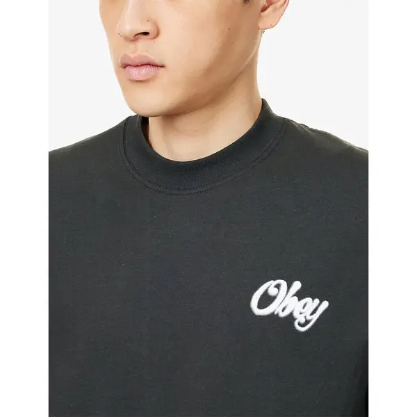 Obey Airbrushed Rose Graphic Cotton-jersey T-shirt