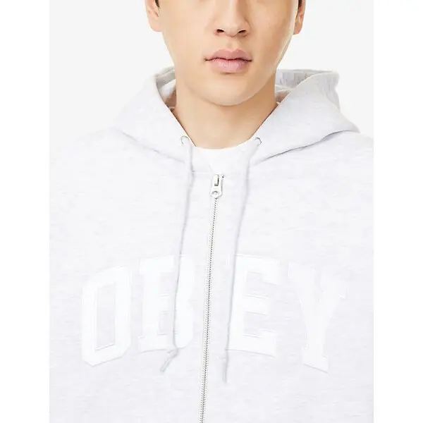 Obey Collegiate Zip Cotton-jersey Hoody