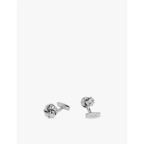BOSS Knot-shaped Brass Cufflinks - Silver