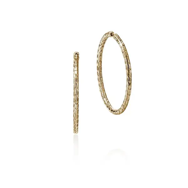 John Hardy Jh Essential Flex Hoop Earrings 39mm - Gold