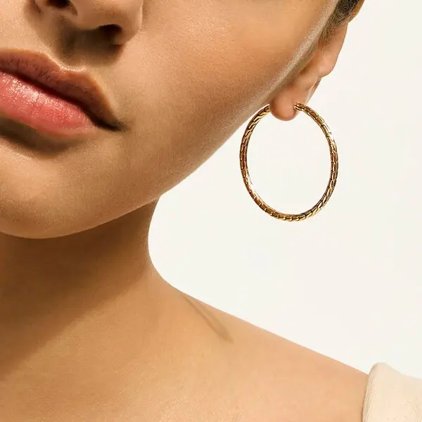 John Hardy Jh Essential Flex Hoop Earrings 39mm