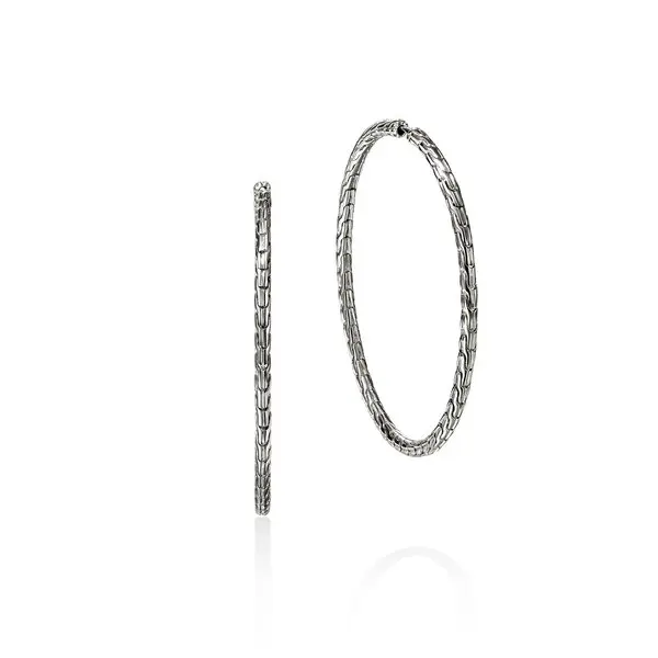 John Hardy Jh Essential Flex Hoop Earrings - Sterling Silver