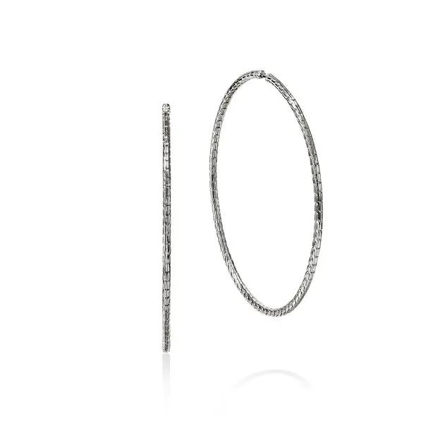 John Hardy Essential Flex Hoop Earrings - Sterling Silver