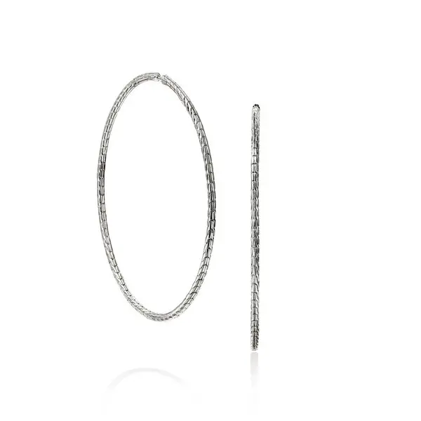 John Hardy Essential Flex Hoop Earrings - Sterling Silver