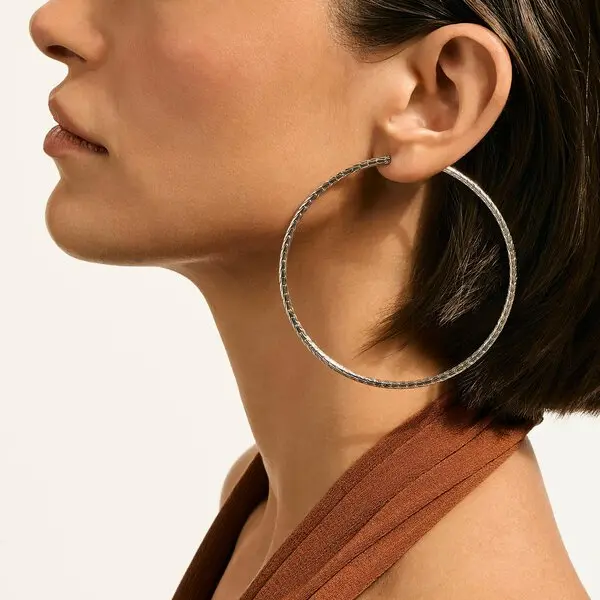 John Hardy Essential Flex Hoop Earrings - Sterling Silver
