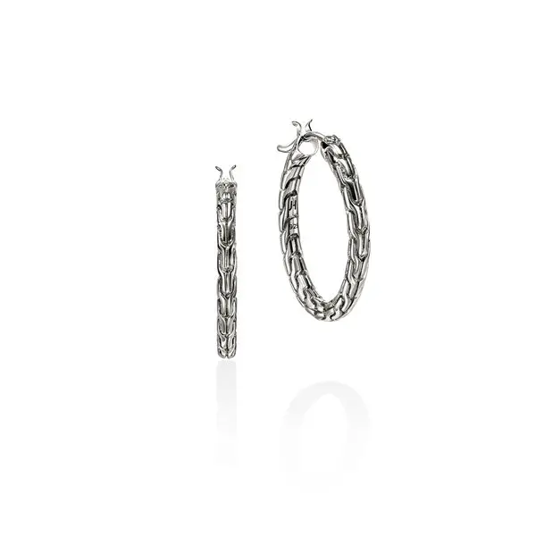 John Hardy Jh Essential Hoop Earrings - Sterling Silver