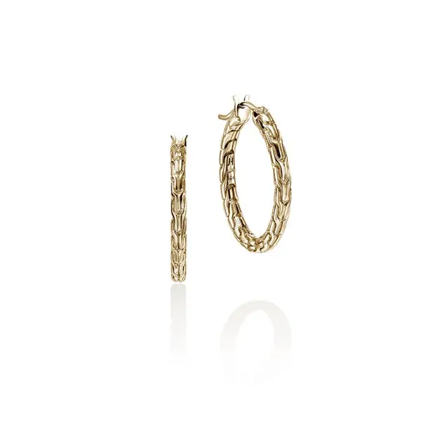 John Hardy Jh Essential Hoop Earrings - Gold