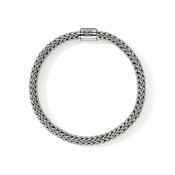 John Hardy Icon Chain Bracelet With Black Sapphire Clasp