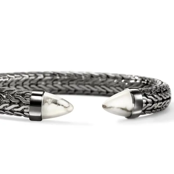 John Hardy Spear Flex Cuff With Howlite