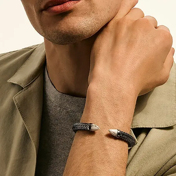John Hardy Spear Flex Cuff With Howlite