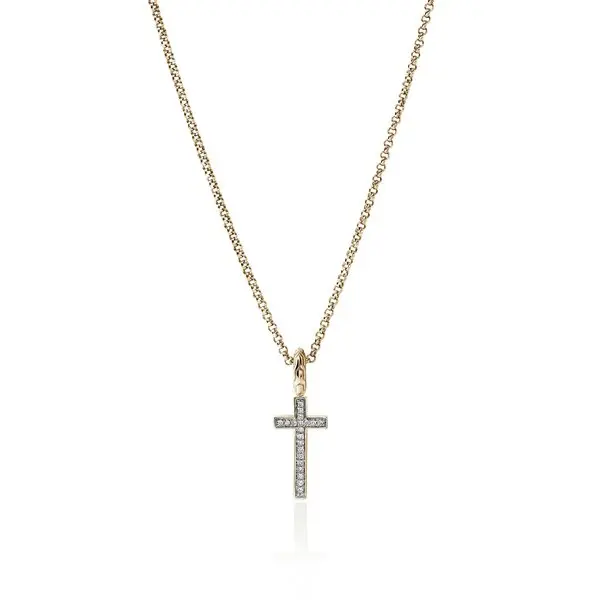 John Hardy Jh Essential Cross Diamond Necklace - Gold