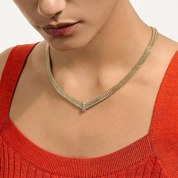 John Hardy Icon Link Diamond Necklace, 6mm - Gold