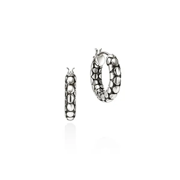 John Hardy Dot Hoop Earrings 15mm - Sterling Silver
