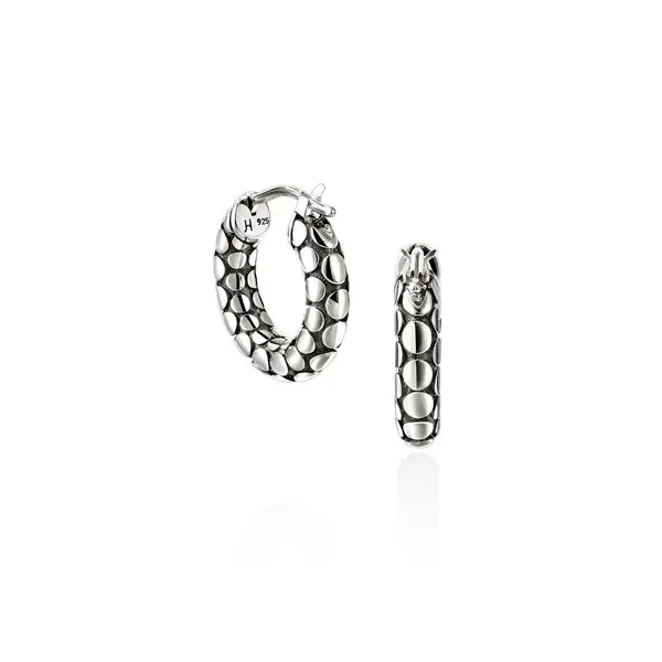 John Hardy Dot Hoop Earrings 15mm - Sterling Silver