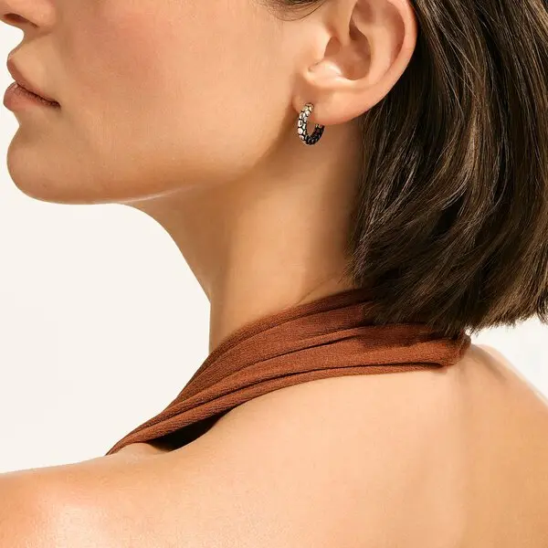 John Hardy Dot Hoop Earrings 15mm - Sterling Silver