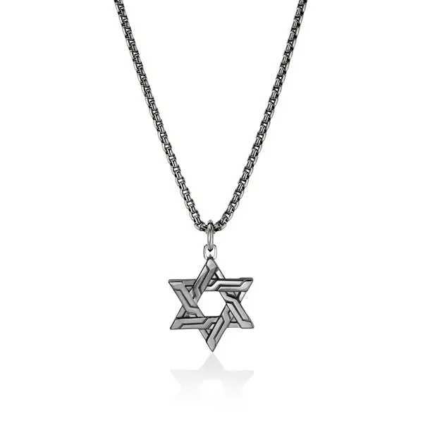 John Hardy Icon Star Of David Pendant Necklace - Silver