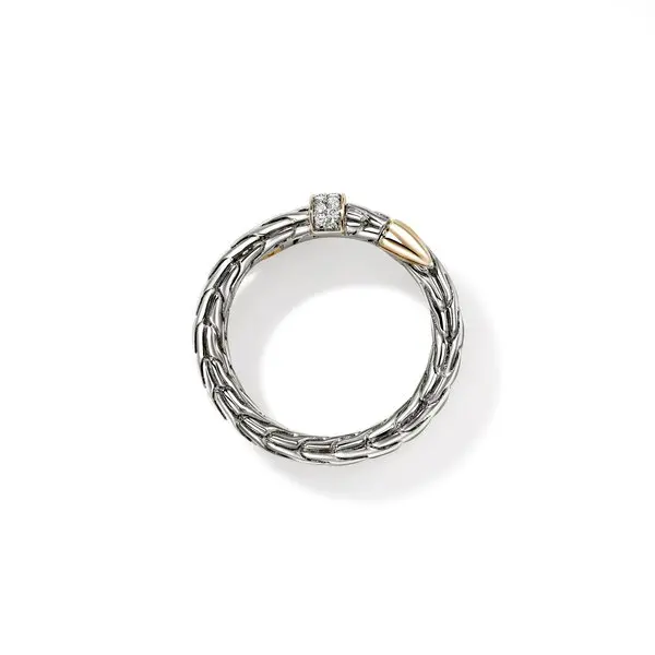 John Hardy Spear Triple Tier Diamond Ring - Sterling Silver