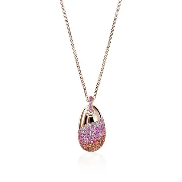 John Hardy Artisan Series Pebble Pendant Necklace - Pink Sapphire
