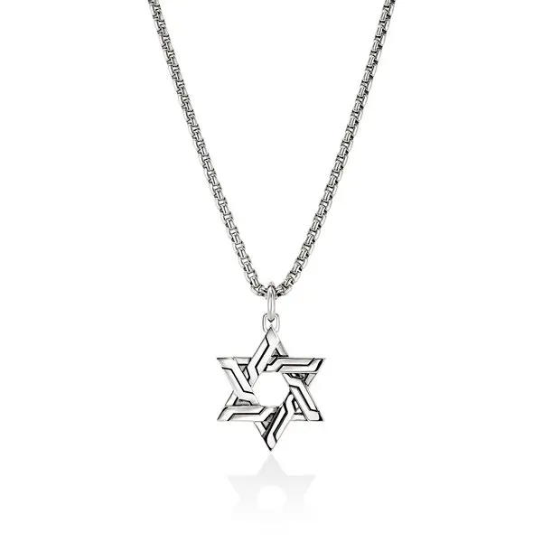 John Hardy Icon Star Of David Pendant Necklace - Sterling Silver