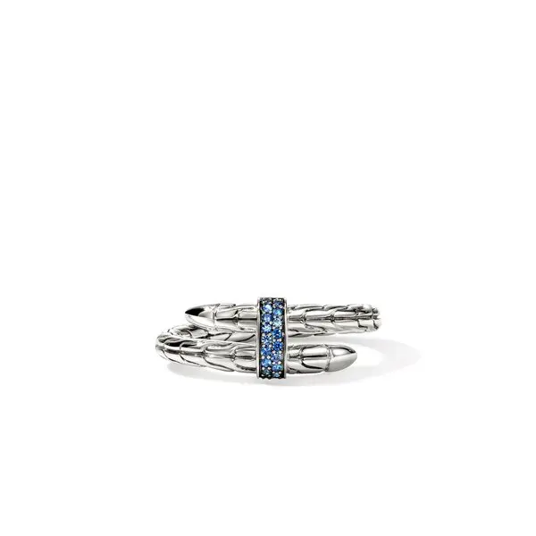 John Hardy Spear Ring With Blue Sapphires - Sterling Silver