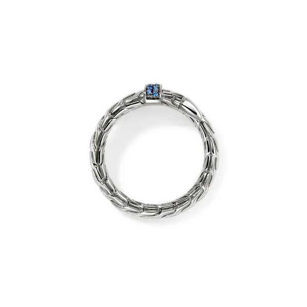 John Hardy Spear Ring With Blue Sapphires
