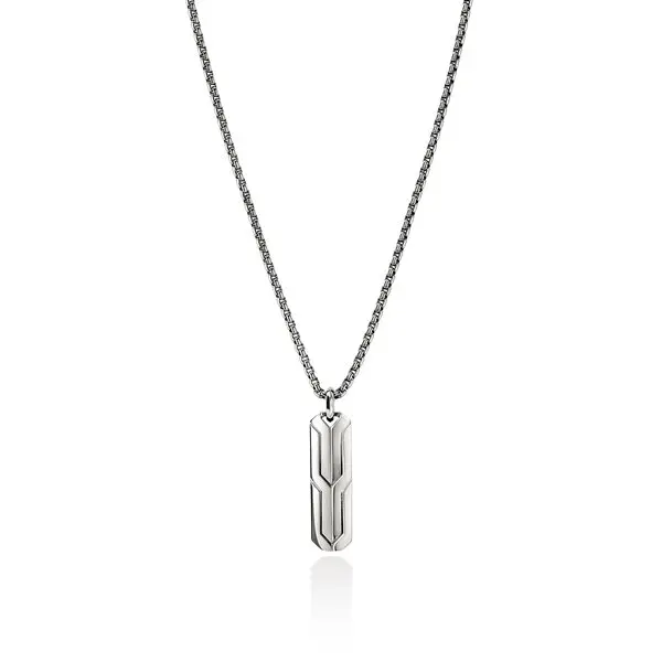 John Hardy Icon Tag Pendant Necklace - Sterling Silver