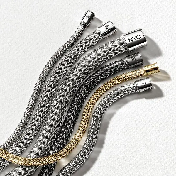 John Hardy Icon Chain Bracelet With Black Sapphire Clasp - Sterling Silver