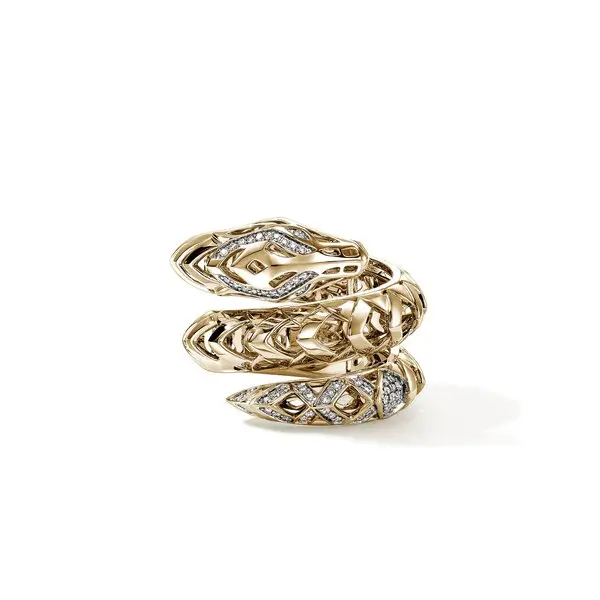John Hardy Naga Diamond Ring - Gold
