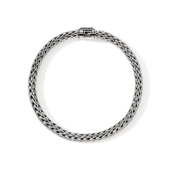 John Hardy Icon Chain Bracelet With Black Sapphire Clasp