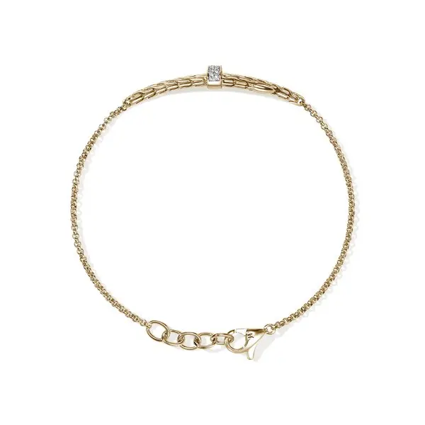 John Hardy Spear Station Bracelet With Diamonds