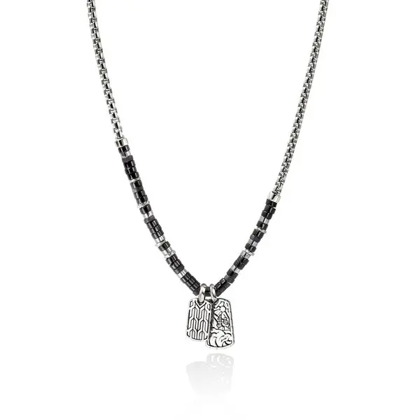 John Hardy Necklace With Lapis Lazuli And Tag Pendants
