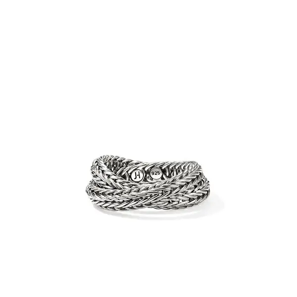 John Hardy Icon Chevron Crossover Ring - Sterling Silver