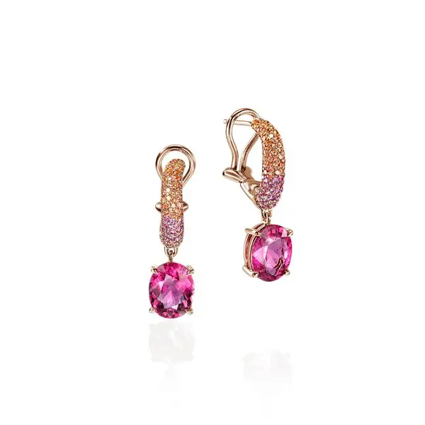 John Hardy Artisan Series Surf Earrings - Pink Sapphire