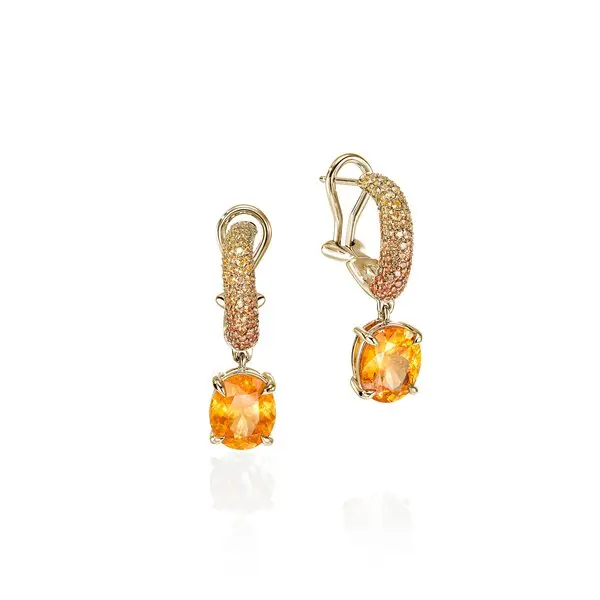 John Hardy Artisan Series Surf Earrings - Treated Orange Sapphire